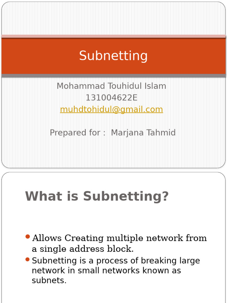 SUBNETTING | PDF