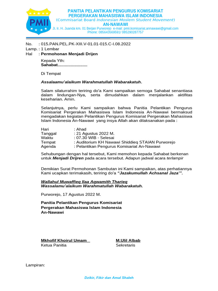 Permohnan Dirijen | PDF