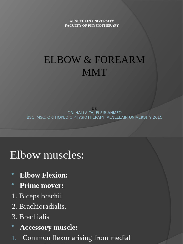 Lec.6 Elbow &forearm | PDF