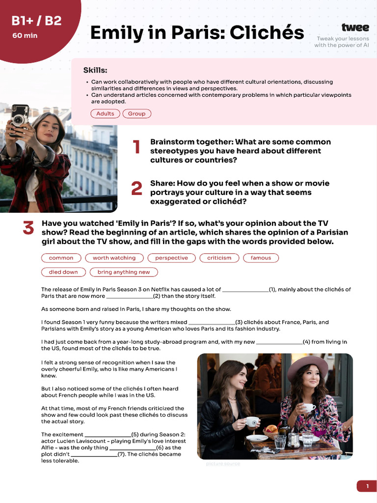 Emily in Paris b1 b2 | PDF