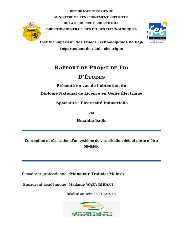Rapport PFE Final SNT | PDF