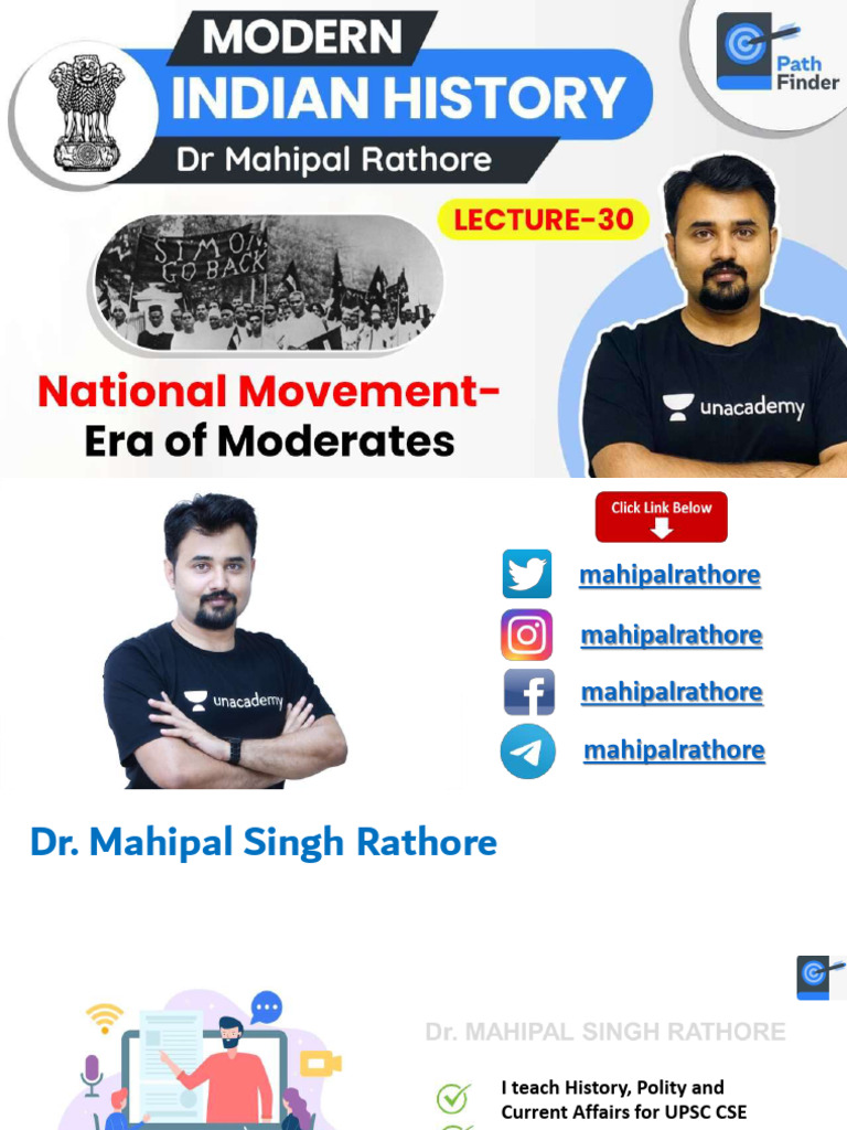L30 National Movement - Era of Moderates 1885-1905 | PDF