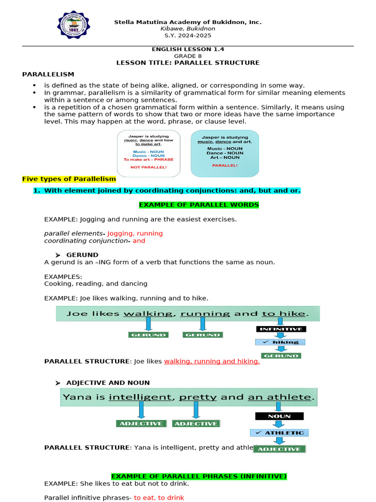 g8 English Handout | PDF