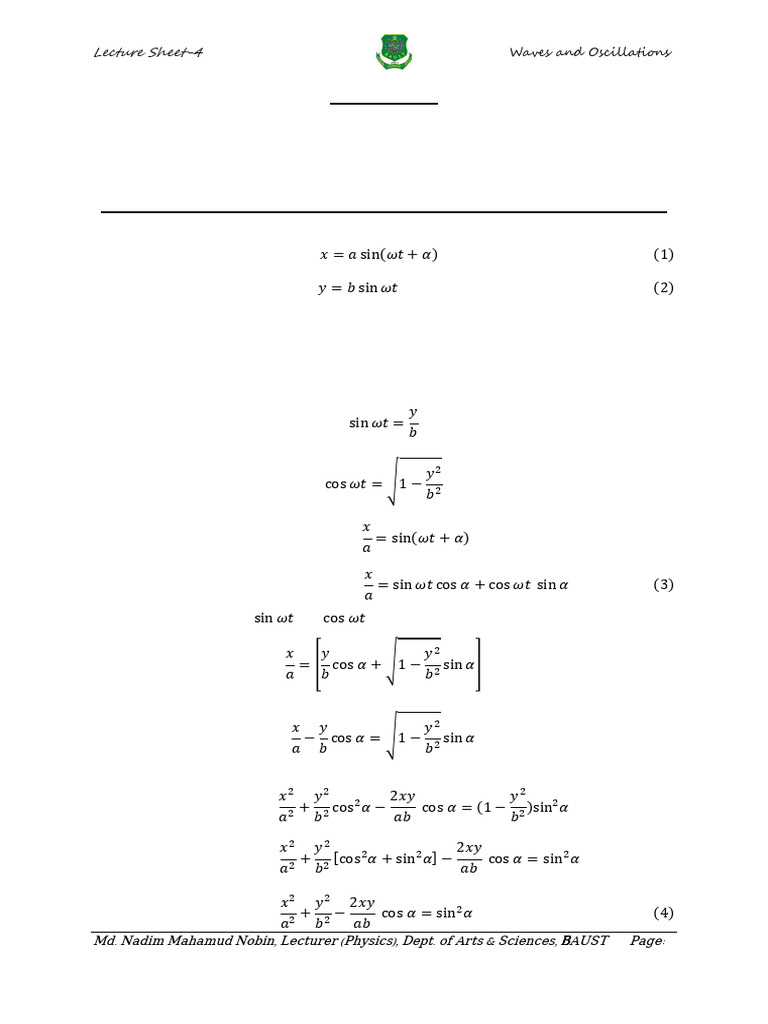 Lecture Sheet 04 | PDF