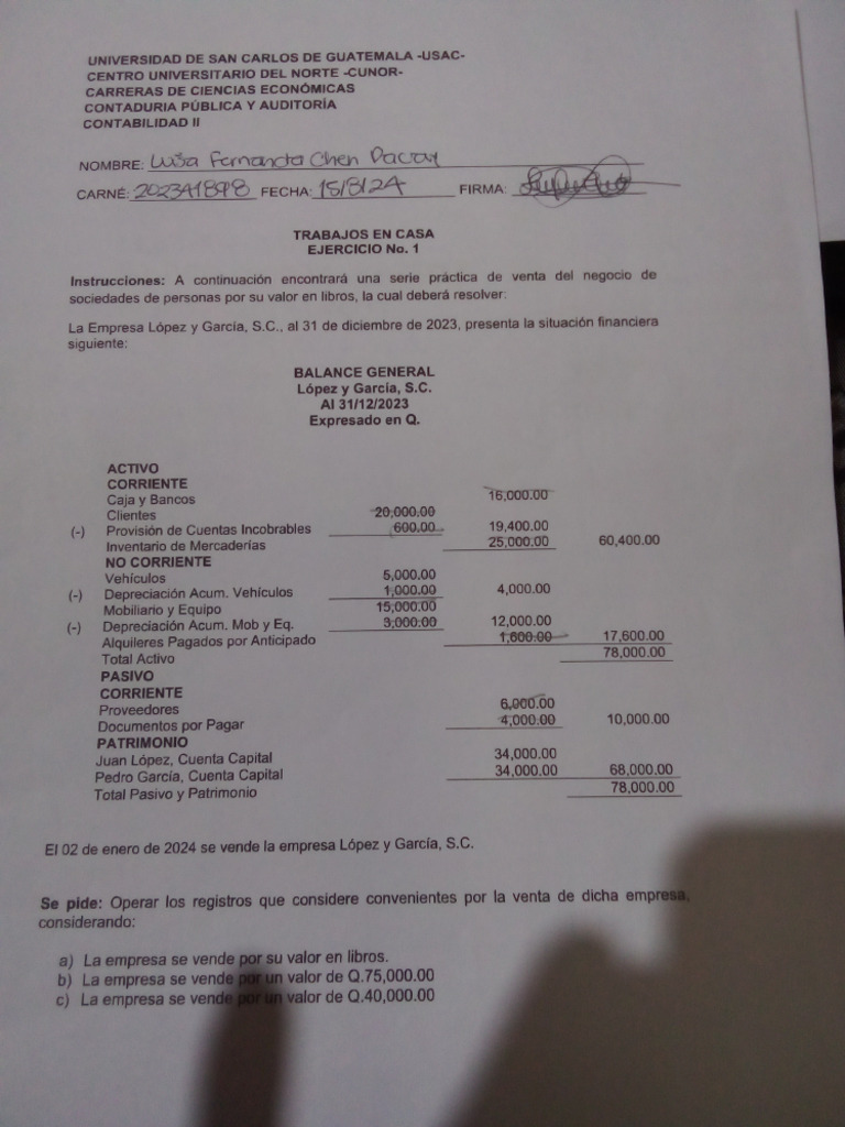 Ejercicios de Contabilidad | PDF