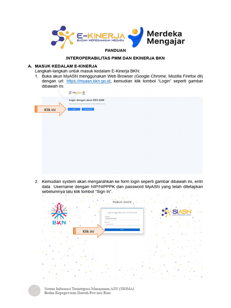 Panduan PMM Ekinerja | PDF