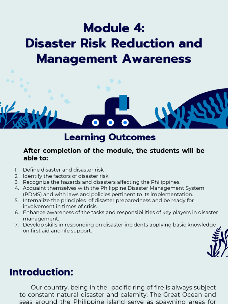 Module 4 Disaster Risk Reduction and Management Awareness | PDF