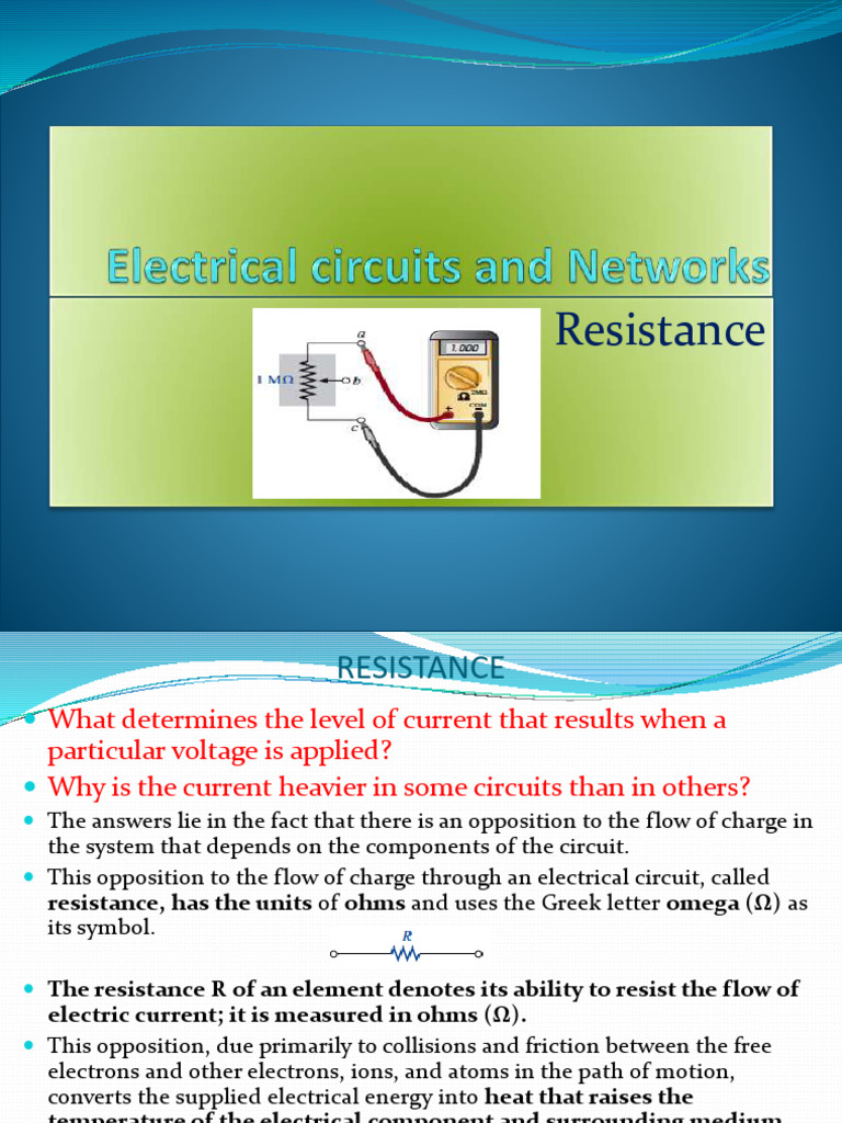Electrical Circuits and Networks (Resistance) | PDF