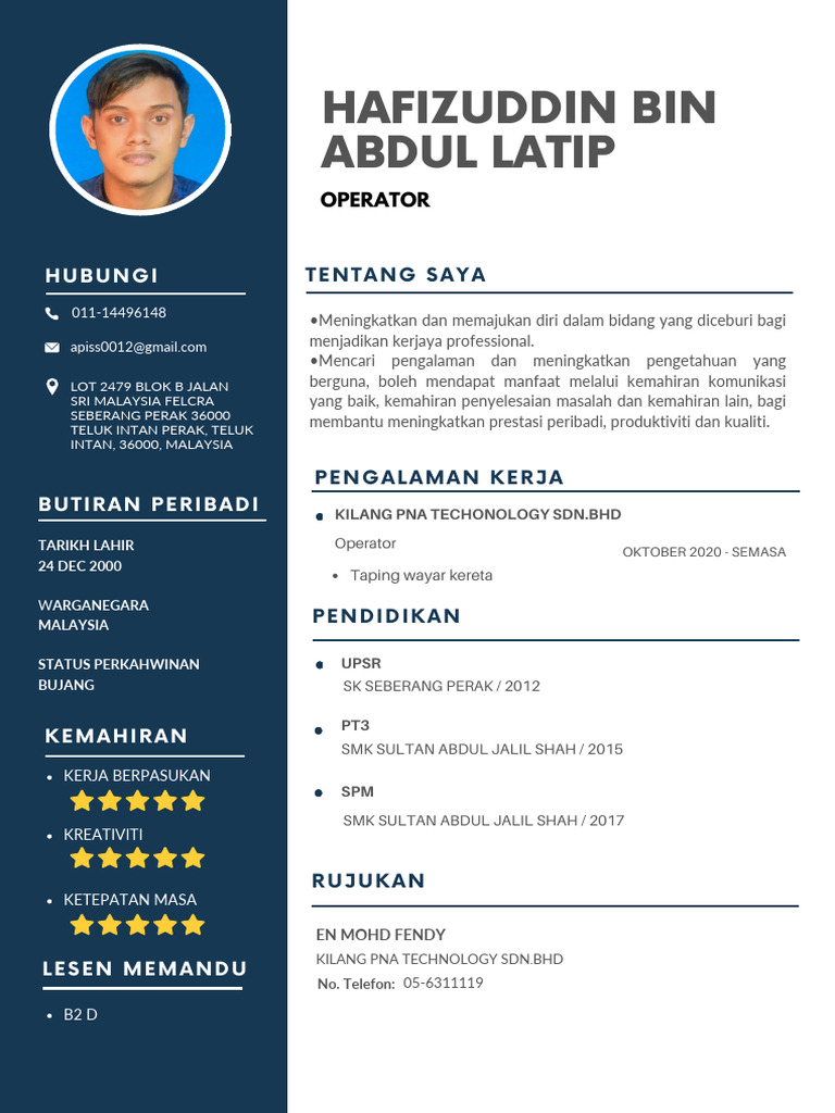 Blue Simple Professional CV Resume | PDF
