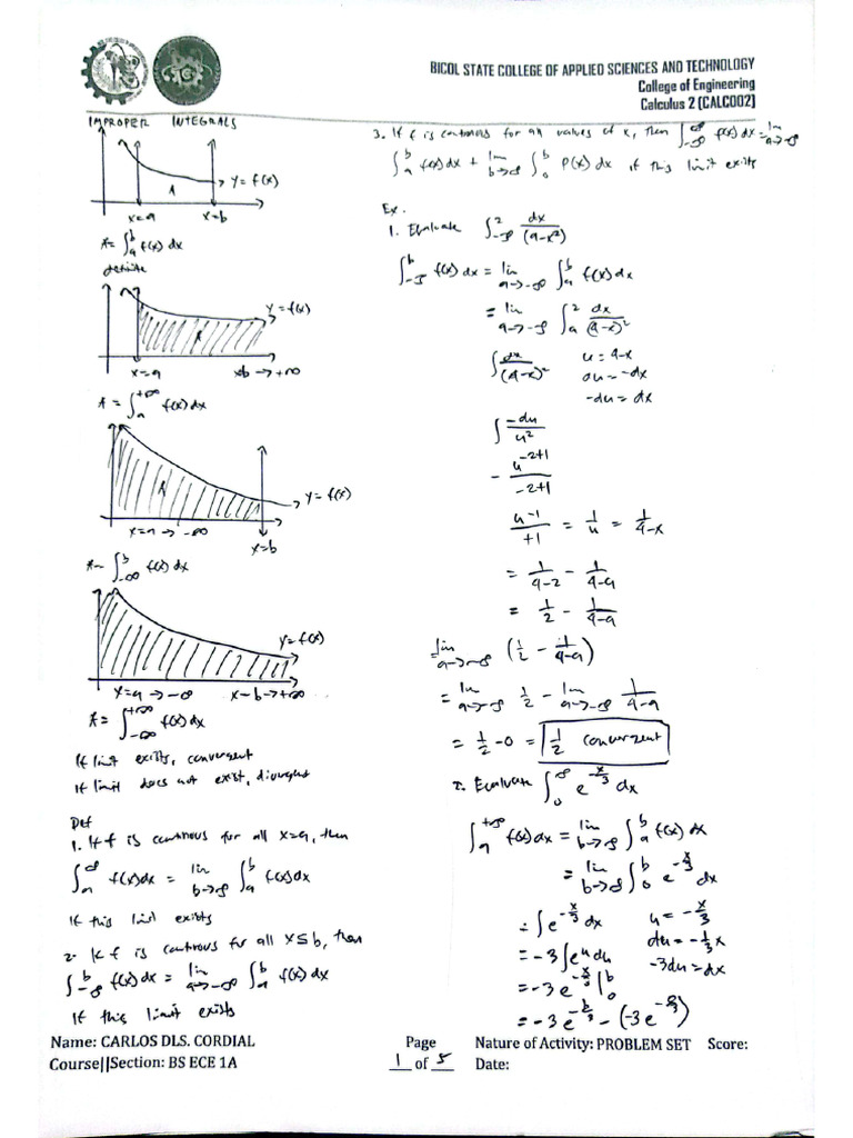 Improper and Multiple Integral | PDF