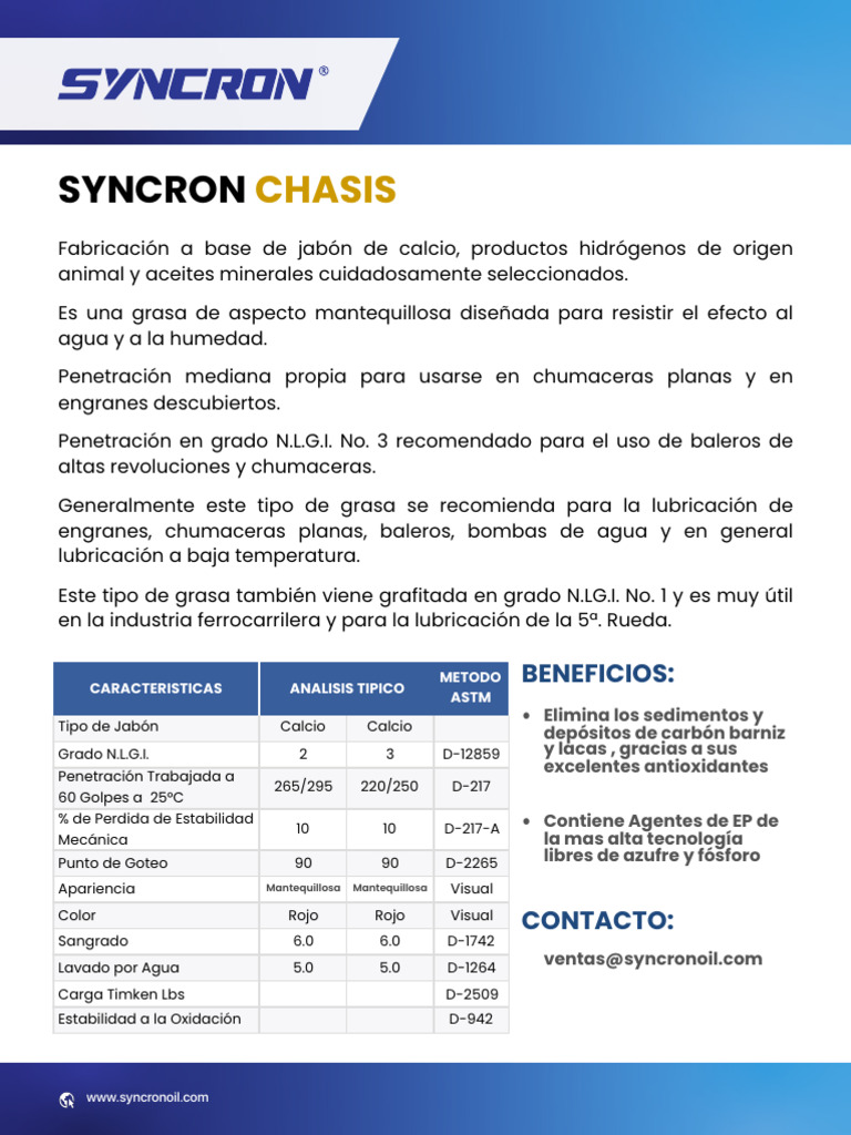 SYNCRON CHASIS Ficha Tecnica | PDF