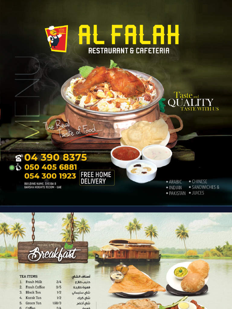 Al Falah - Menu | PDF