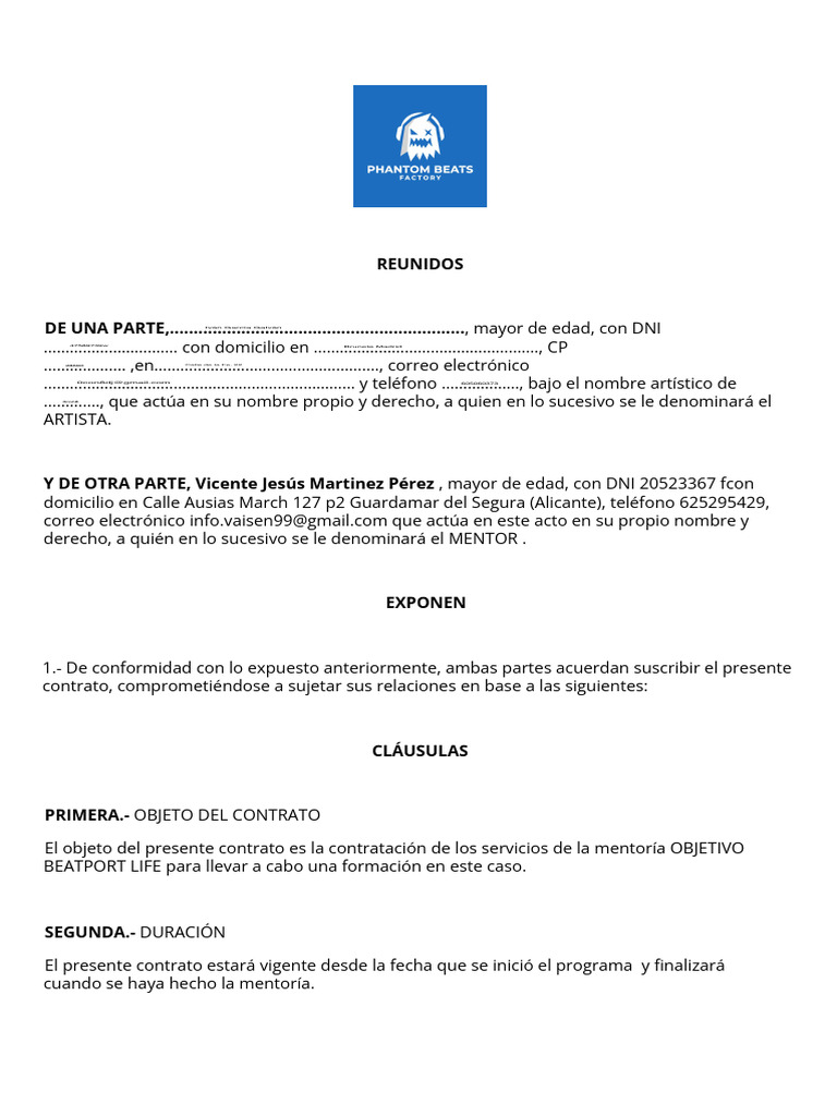 Contrato Objetivo Beatport Life 2024 | PDF | Gobierno | Justicia