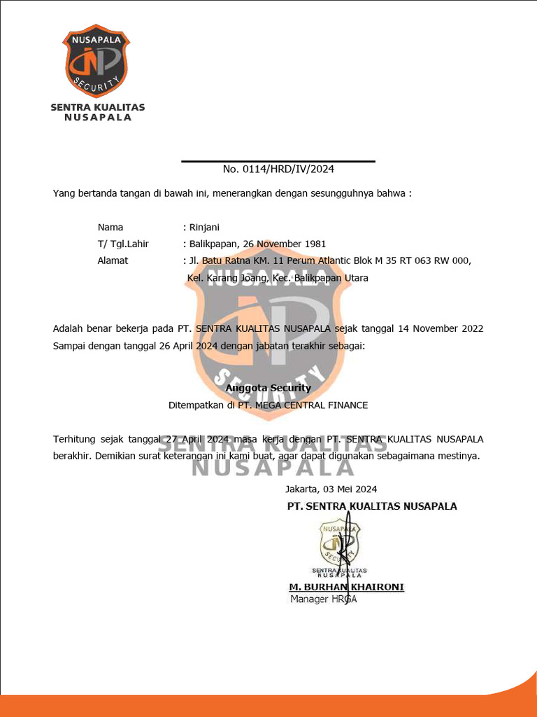 Rinjani - Paklaring | PDF