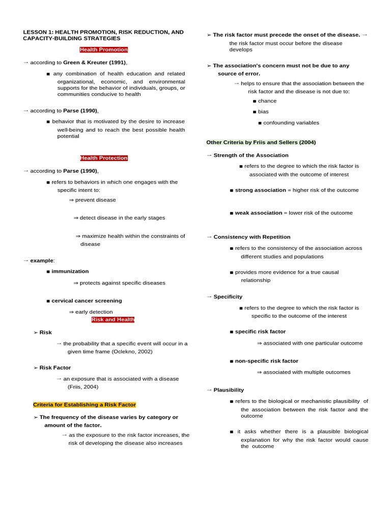 6 - Health Promotion, Risk Reduction, and Capacity-Building Strategies ...