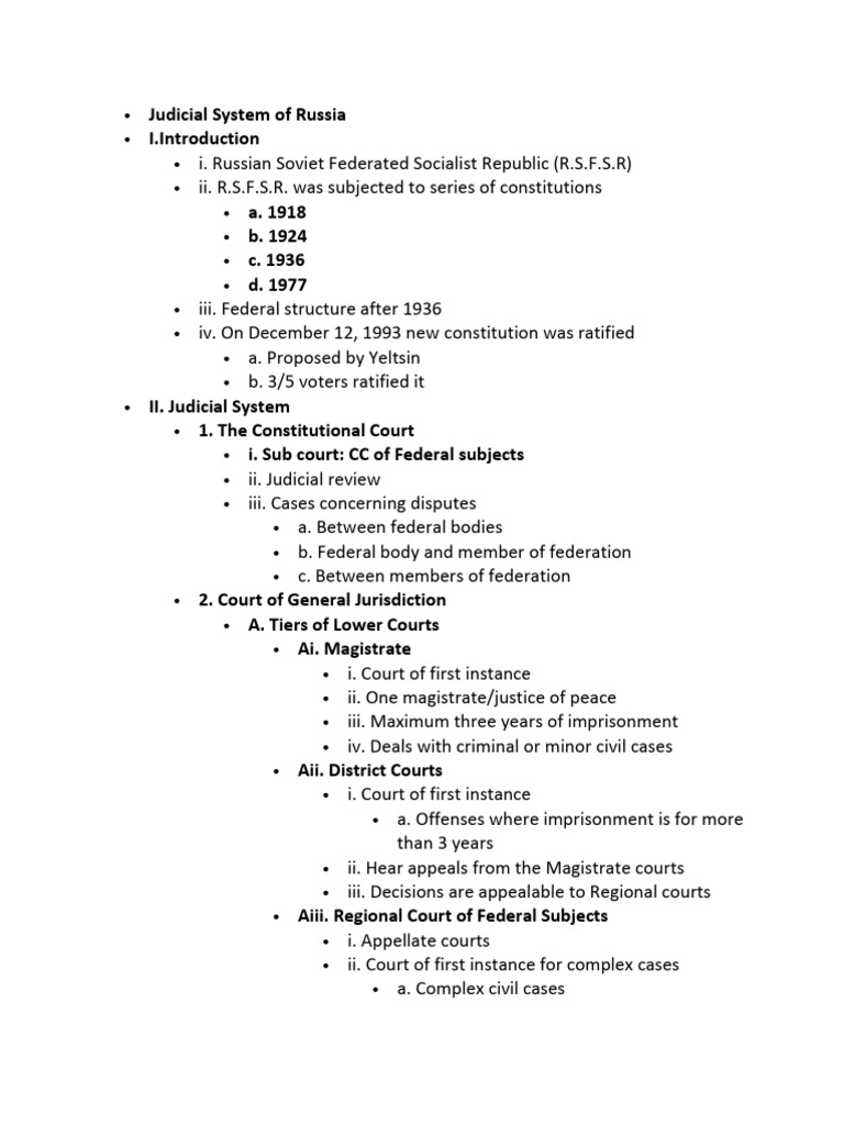 Judicial System of Russia | PDF