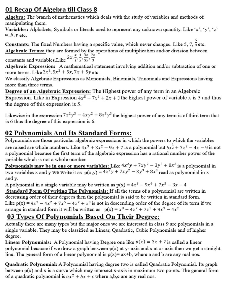 9th Class Algebra Project Overview | PDF | Factorization | Language ...