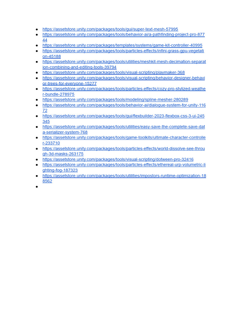 Unity PAID ASSETS | PDF