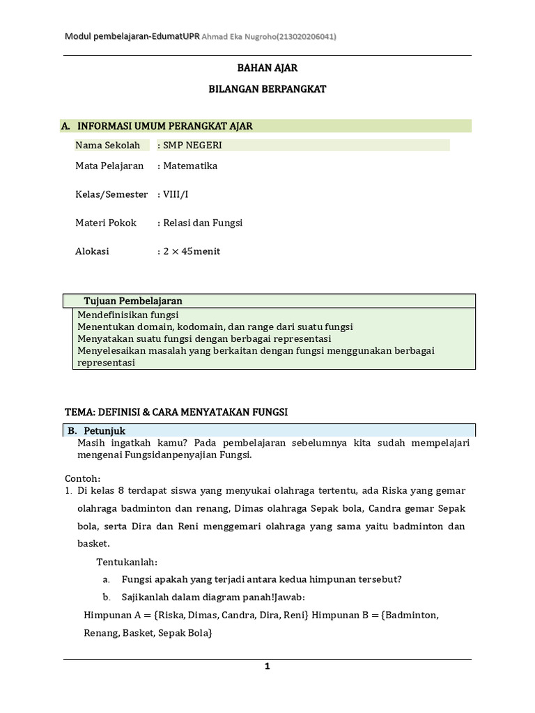Modul Pembelajaran | PDF