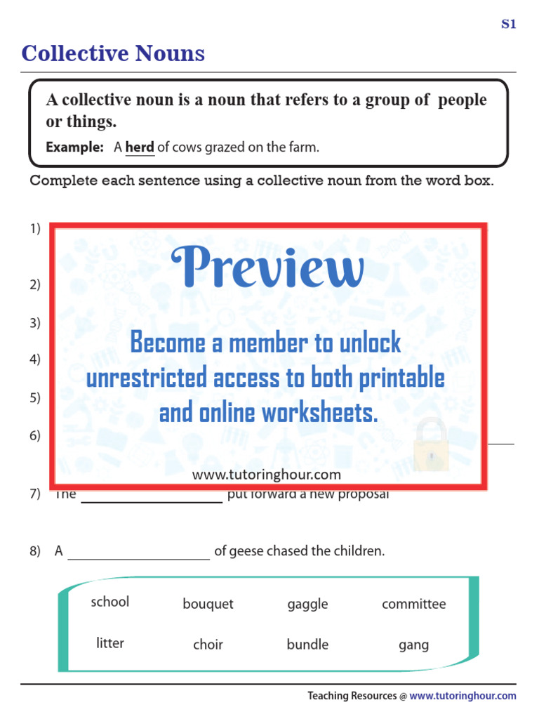 Collective Nouns Wm | PDF