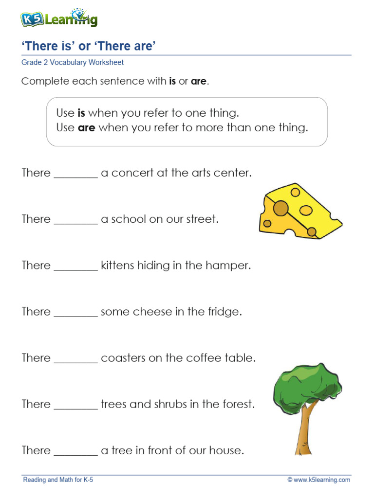 2nd Grade There Is There Are Sentences 3 | PDF
