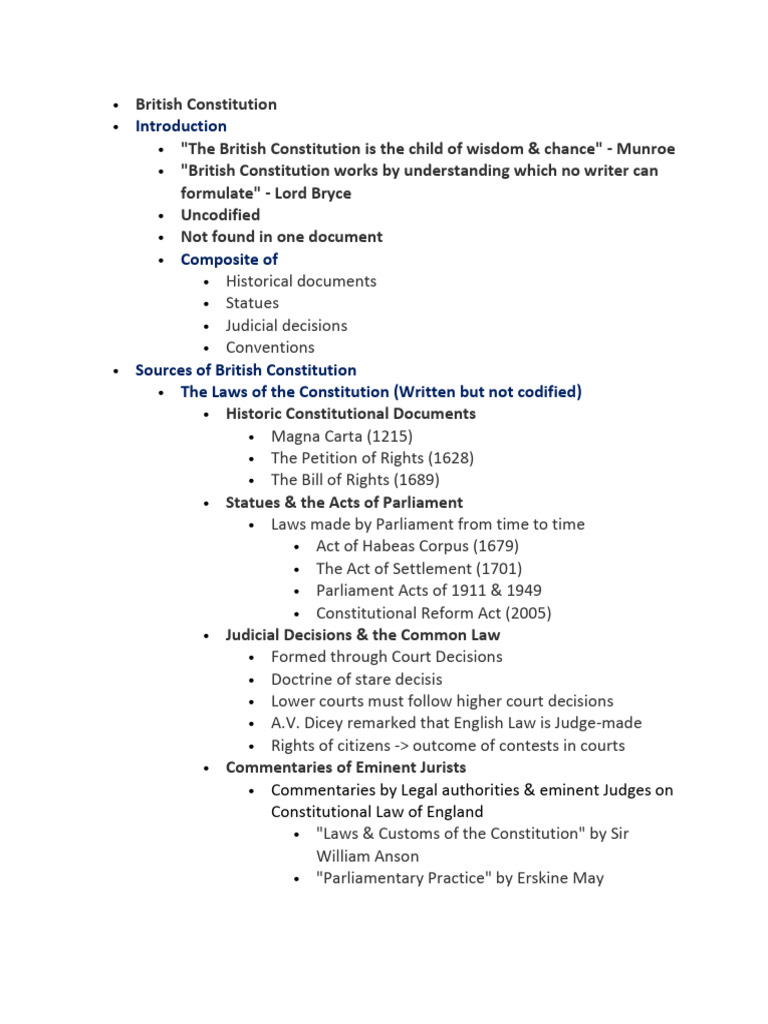 British Constitution | PDF