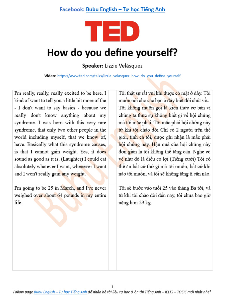 How Do You Define Yourself | PDF