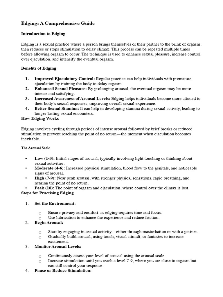 Edging - A Comprehensive Guide | PDF