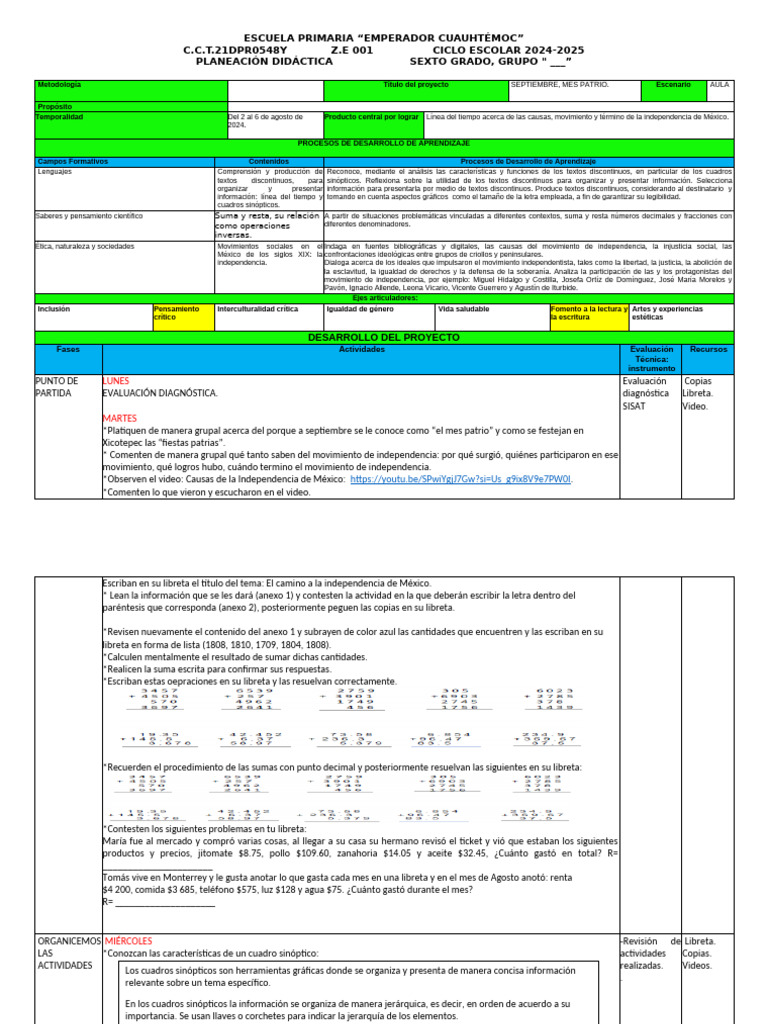 Plan Niños Heroes | PDF