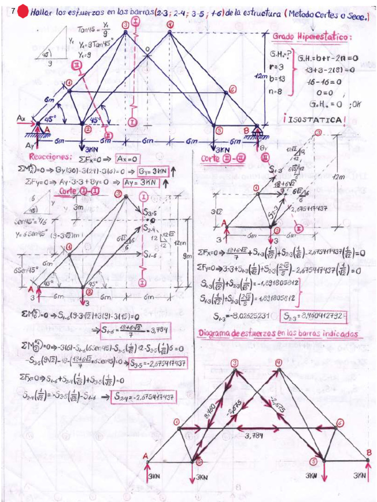 EJERCICIO 7 - CERCHAS | PDF