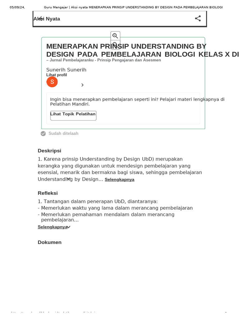 Jurnal Pembelajaran Ubd PPG 2024 | PDF | Pedagogy