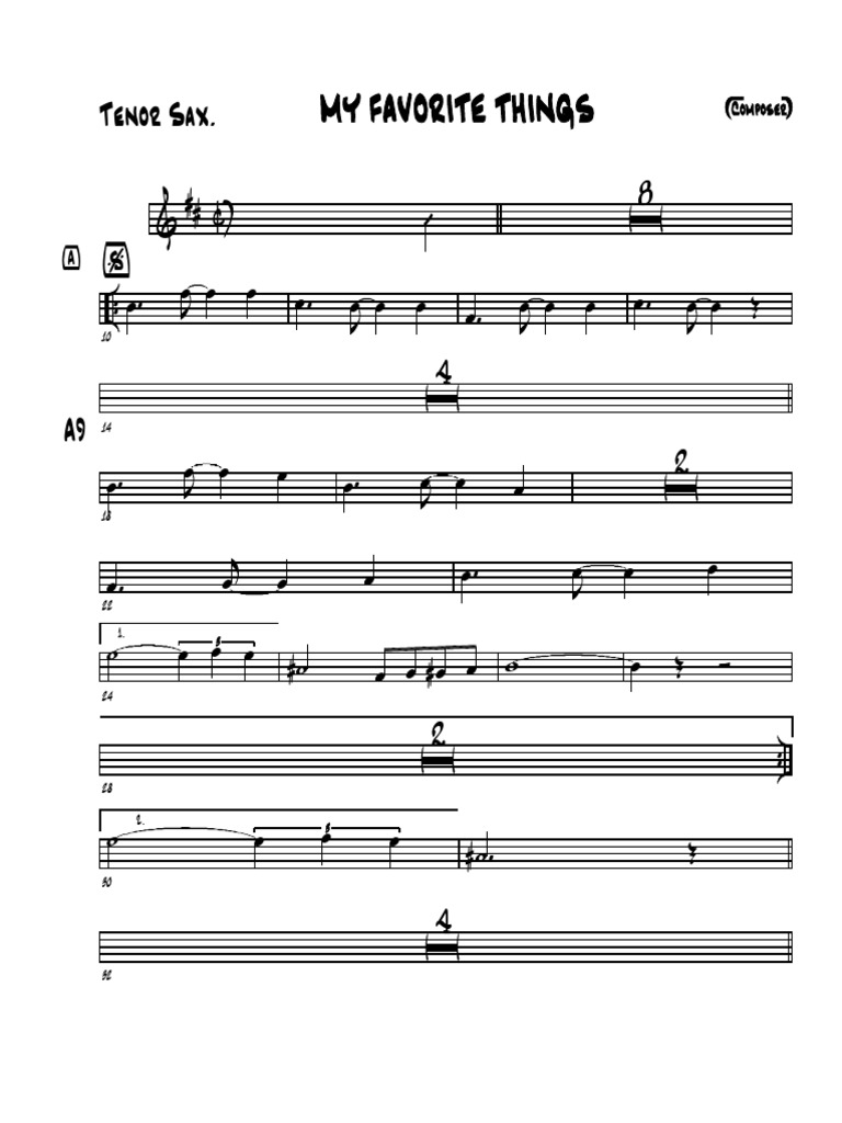 Finale 2005 - (MY FAVORITE THINGS - 001 Tenor Sax. | PDF