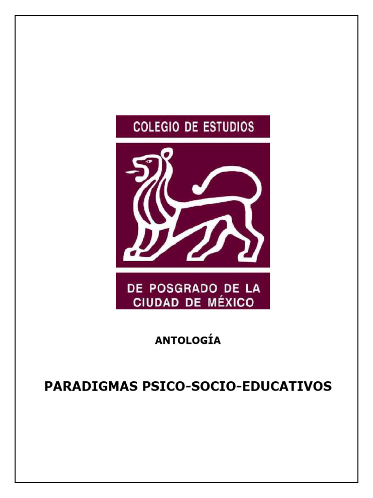 PARADIGMAS PSICO-SOCIO-EDUCATIVOS | PDF