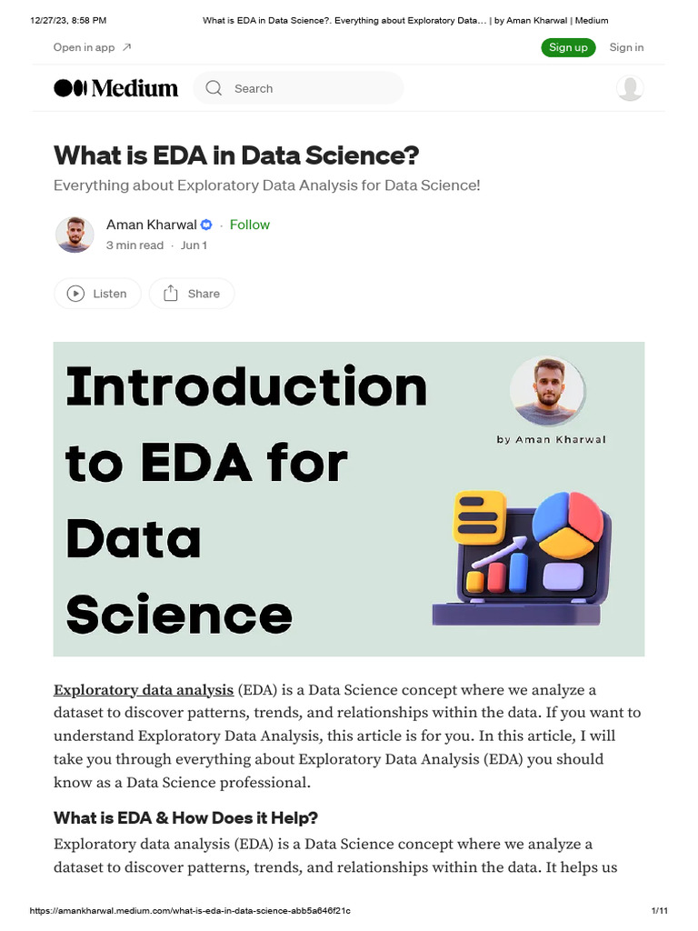 What Is EDA in Data Science - Everything About Exploratory Data - by ...