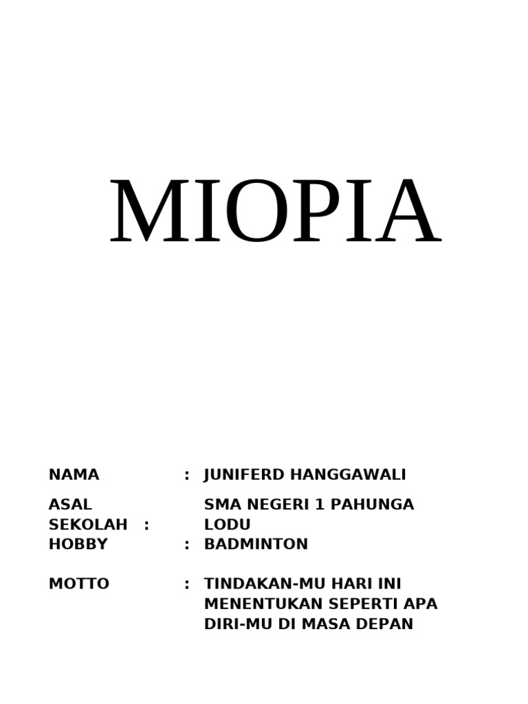 MIOPIA | PDF