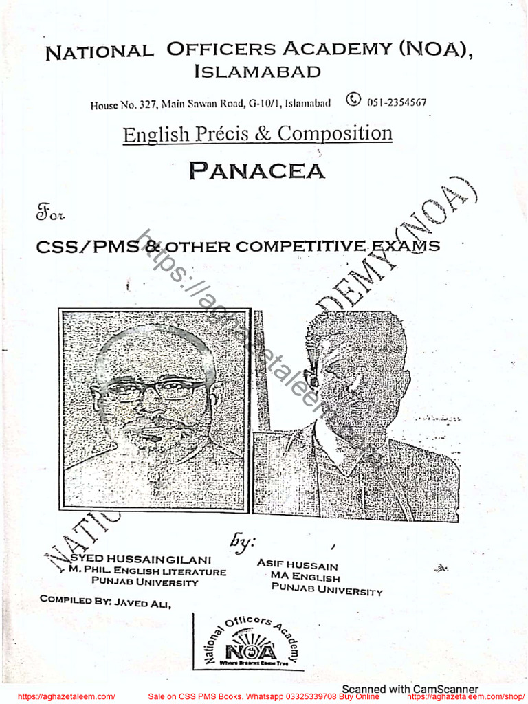 English Precise and Composition Panacea NOA | PDF