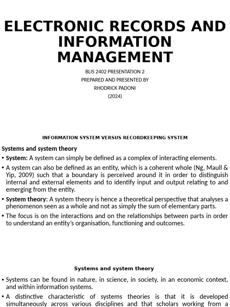 2 Electronic Records and Information Management-1 | PDF