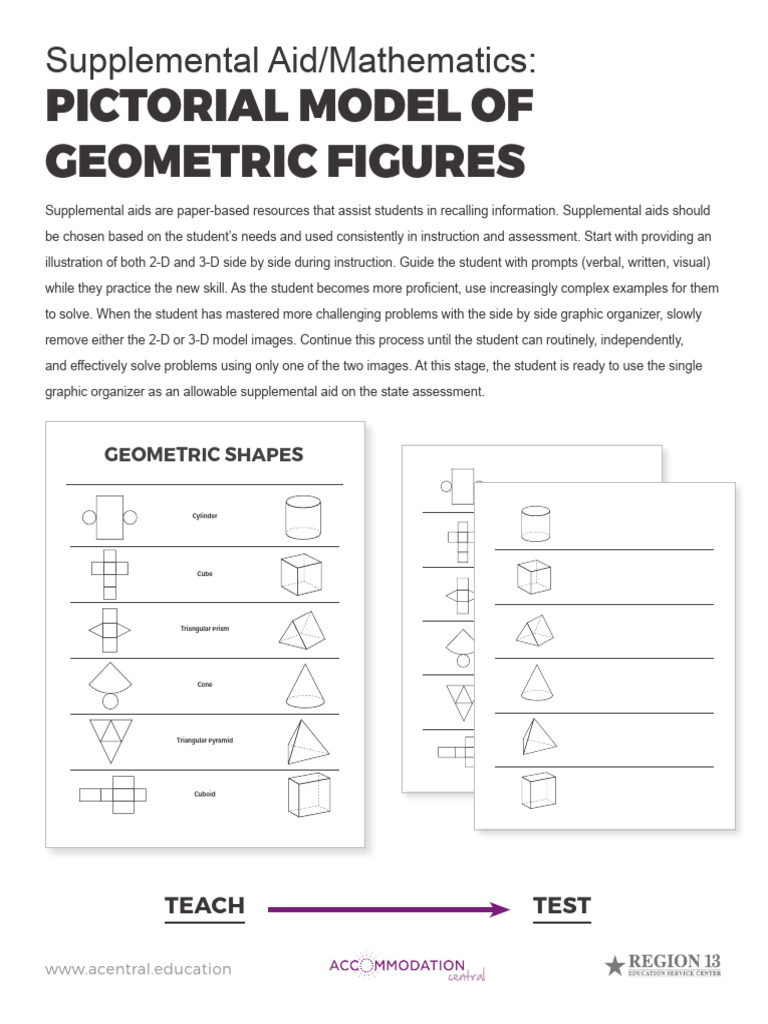 Pictorial Models of Geometric Figures | PDF | Teaching Methods & Materials