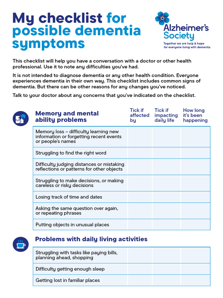 dementia-symptoms-checklist | PDF
