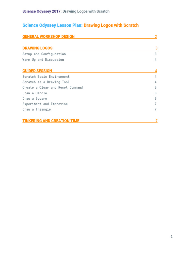 65e6a3f2e9573b4793ccada4 Scratch Drawing Logos | PDF