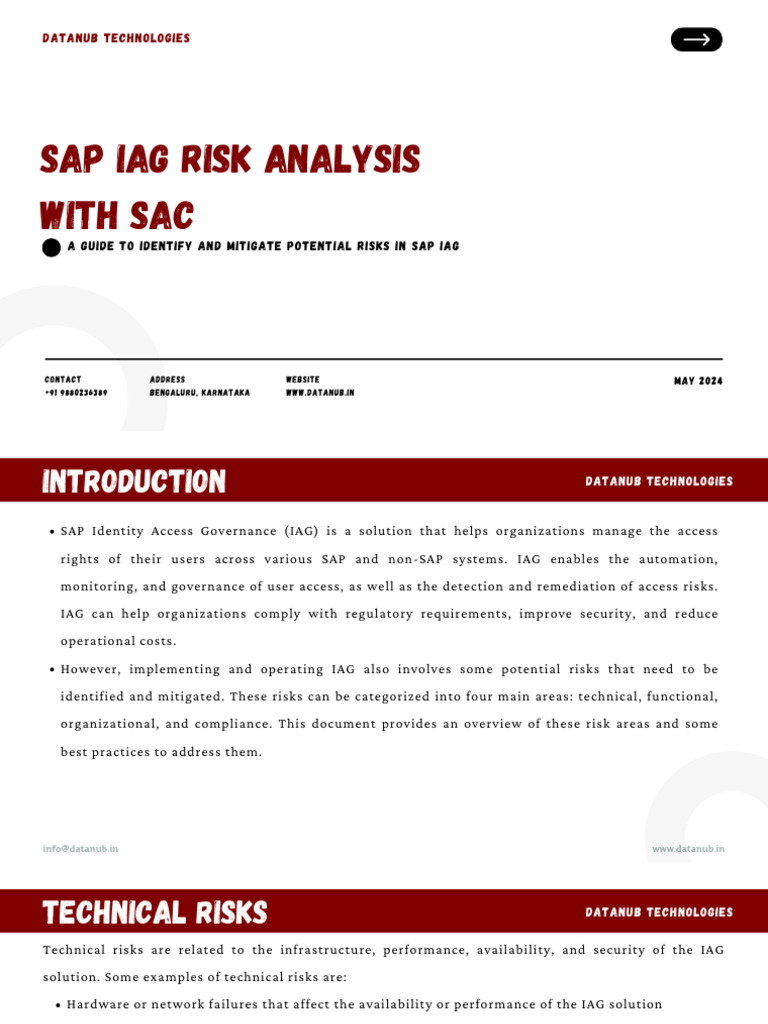 SAP IAG Risk Analysis With SAC | PDF | Regulatory Compliance | Computers