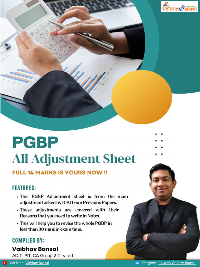 PGBP Adjustments Sheet by Vaibhav Bansal | PDF