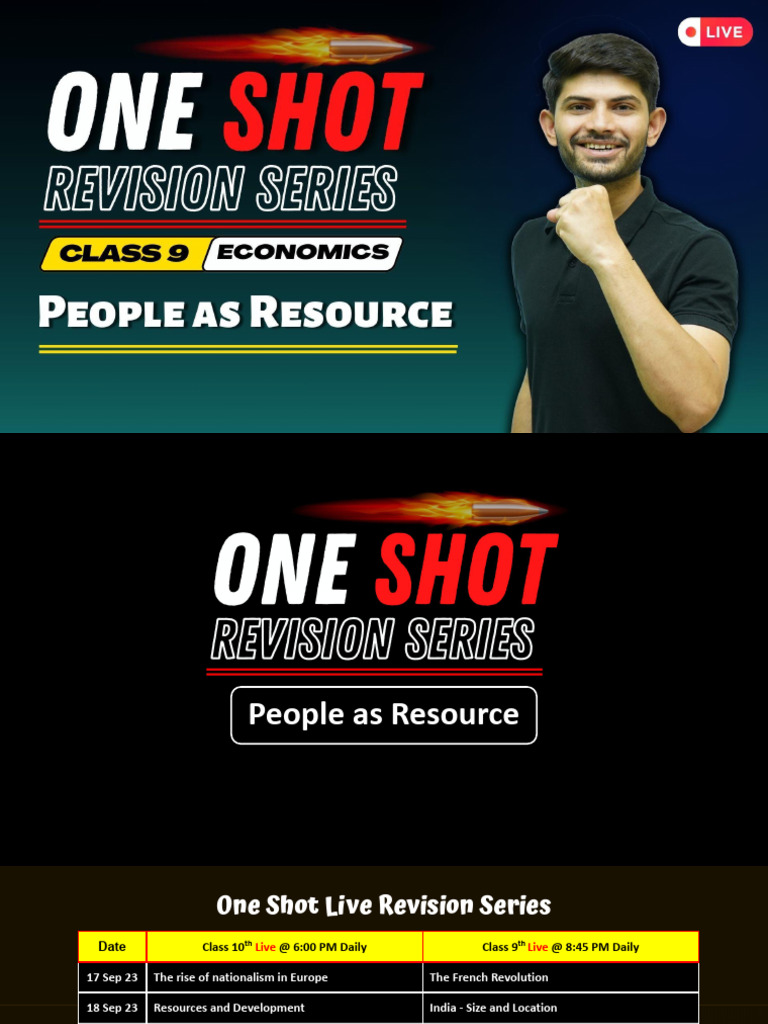 People as Resource: Class 9 Overview | PDF | Unemployment | Human Capital