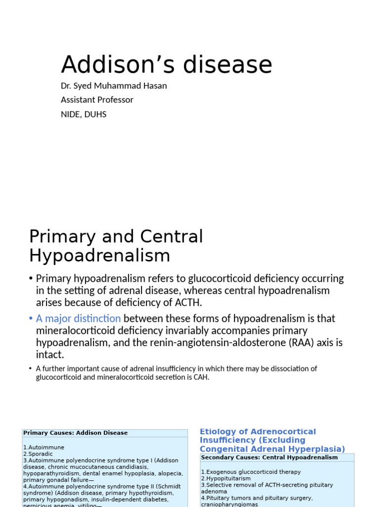 Addison’s disease | PDF