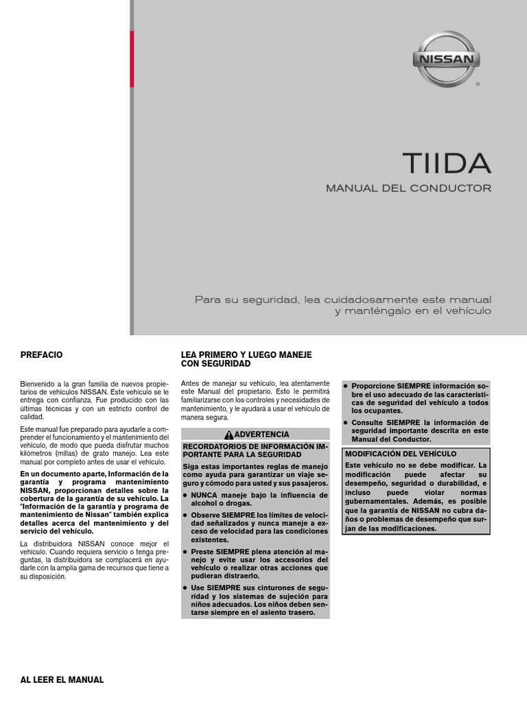 Manual_Nissan_Tiida-1 | PDF