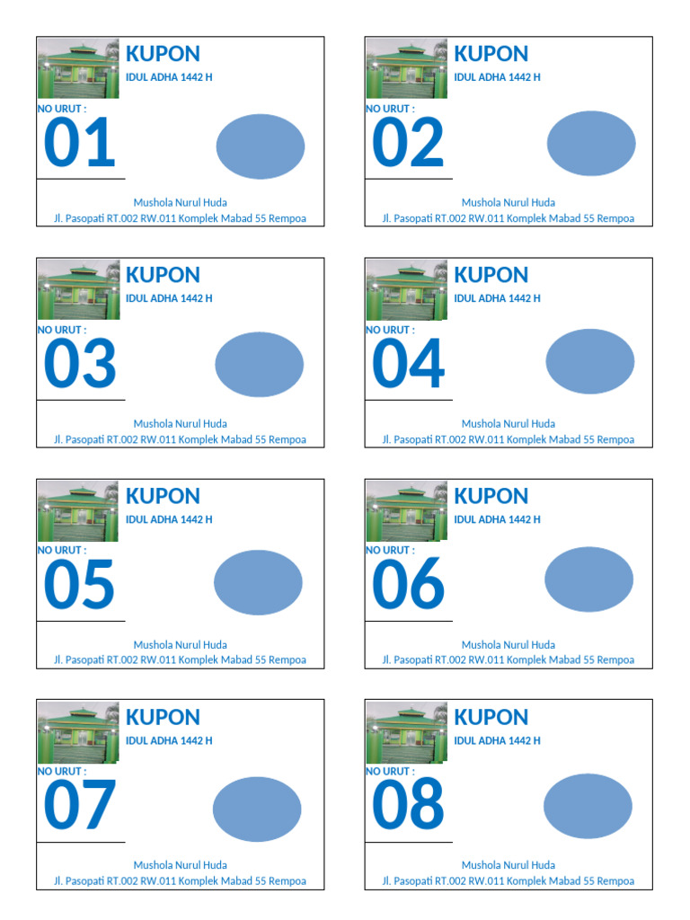 03 Kupon Daging Qurban 1442 H | PDF