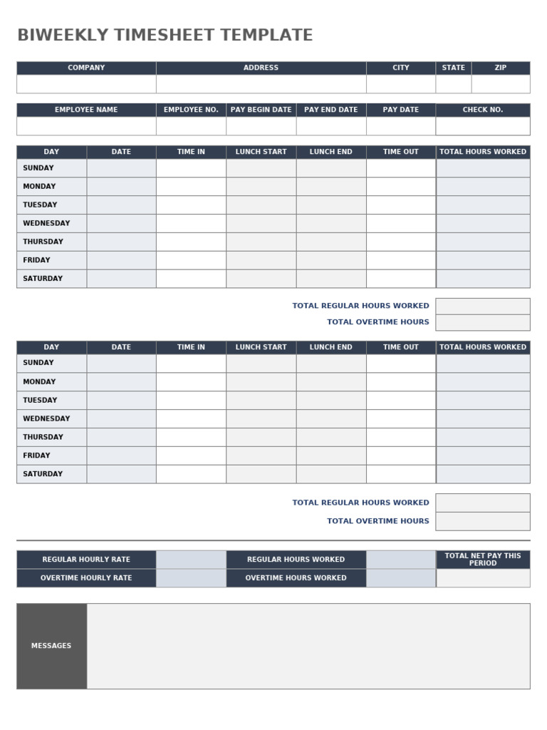 IC Biweekly Timesheet 11516 | PDF