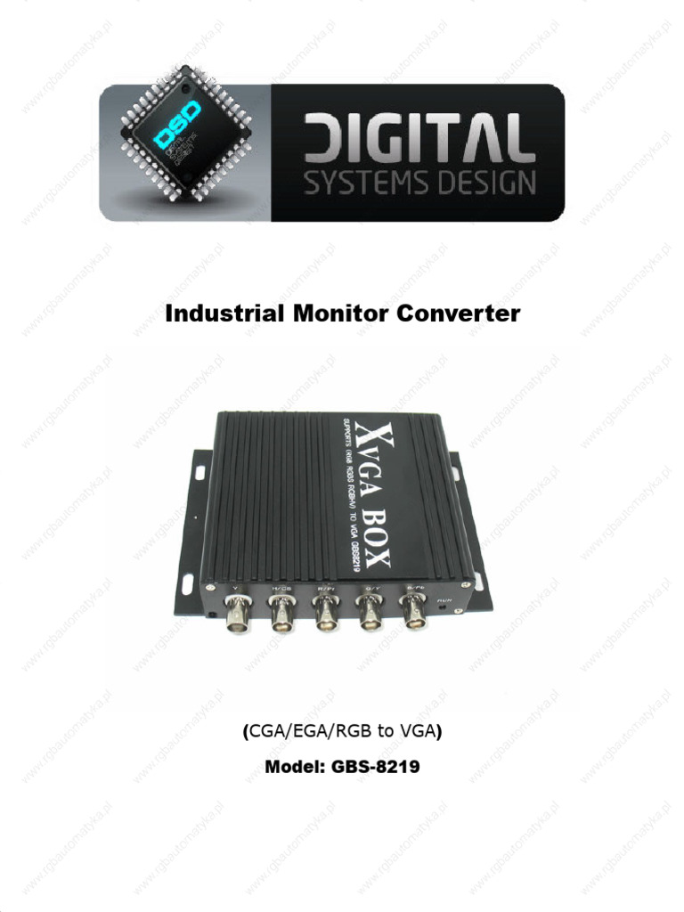 GBS 8219 (Cgaegargb To Vga Digital Systems Design) Nowy Industrial ...
