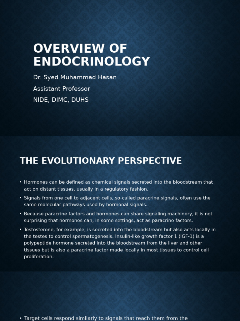 Overview of Endocrinology - 8255 | PDF