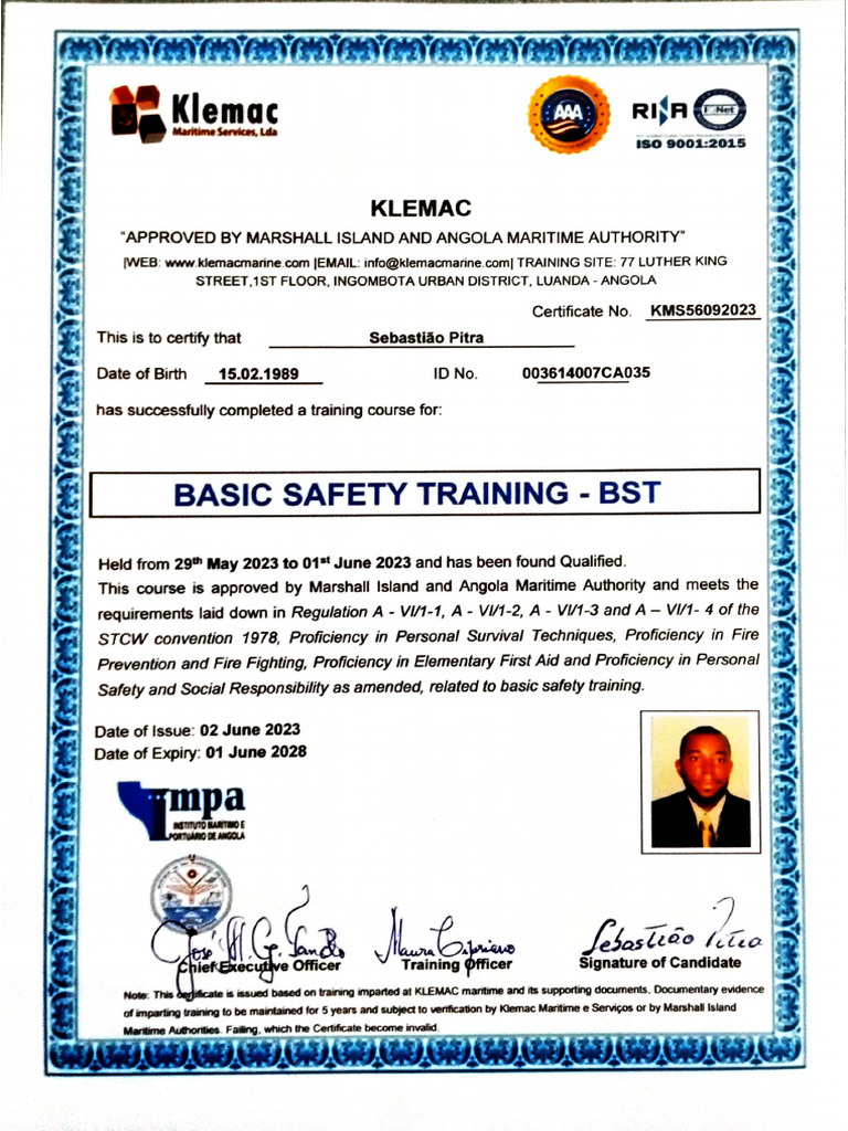 Basic Safety Training BST | PDF